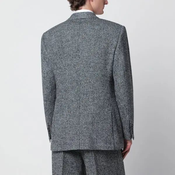 Dolce & Gabbana Sinatra Double-breasted Jacket In Speckled Wool Blend