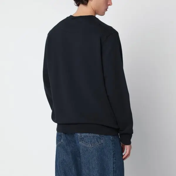 Stone Island Navy Cotton Crew-neck Sweatshirt