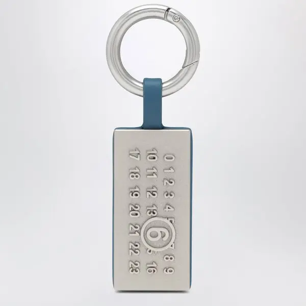 MAISON MARGIELA Petroleum Numeric Charm In Brass And Leather - Black