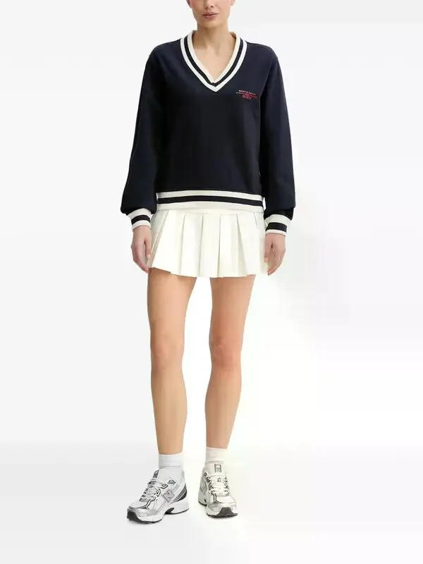 Guess X North Sails Striped-trim V-neck Sweatshirt