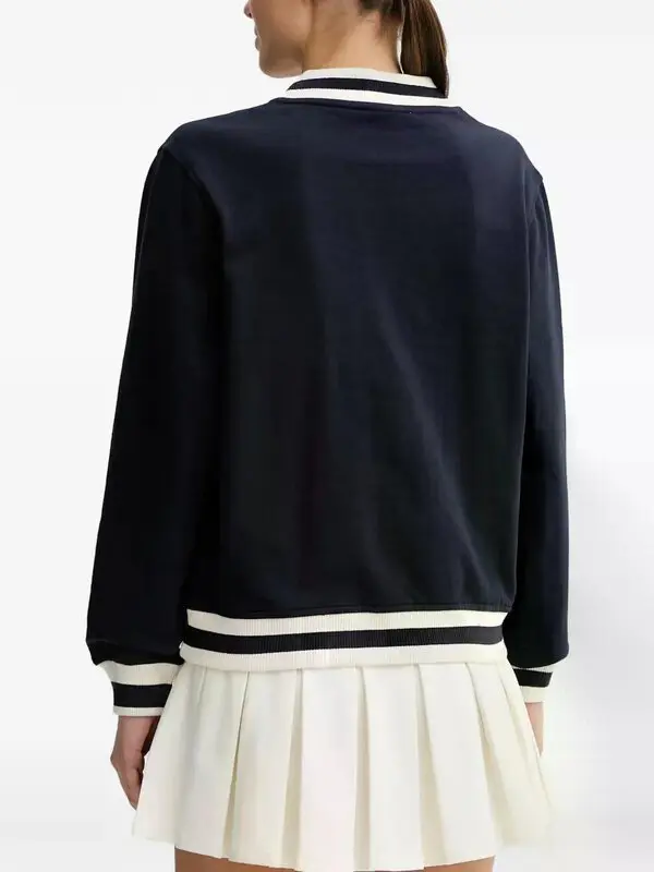 Guess X North Sails Striped-trim V-neck Sweatshirt