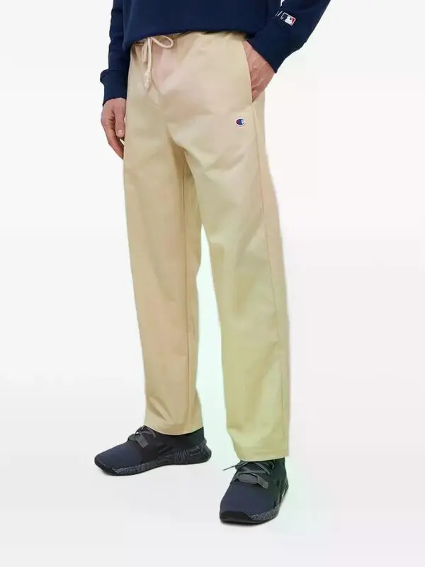 Champion Drawstring-waist Logo-patch Trousers - Neutrals