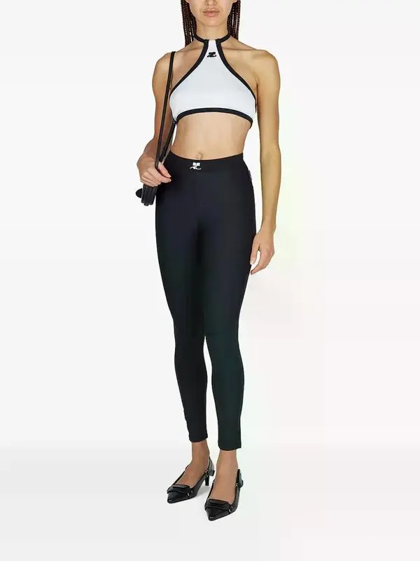 COURREGES Logo-waistband Leggings