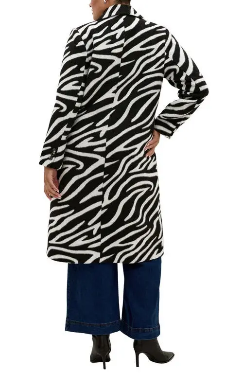 City Chic Print Coat