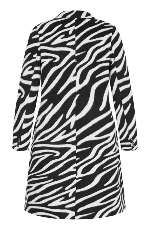 City Chic Print Coat