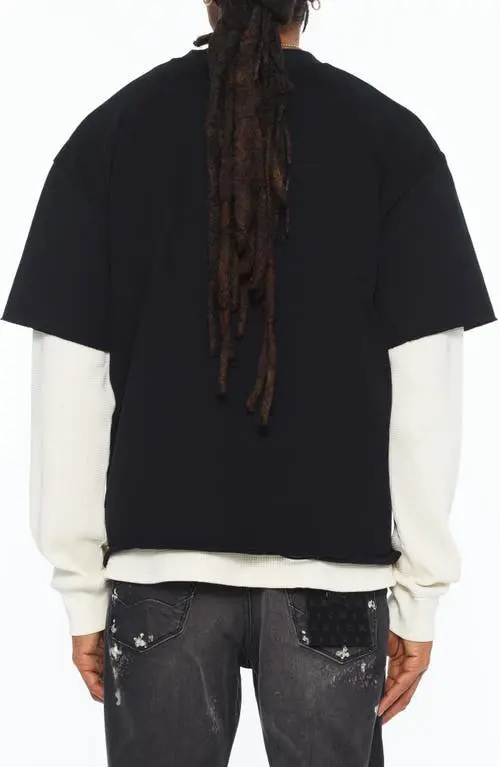 CULT OF INDIVIDUALITY Layered Long Sleeve Graphic Thermal Tee