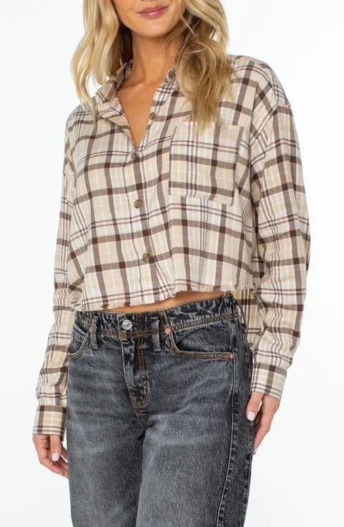 Roxy Rockford Cropped Plaid Shirt