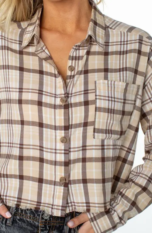 Roxy Rockford Cropped Plaid Shirt