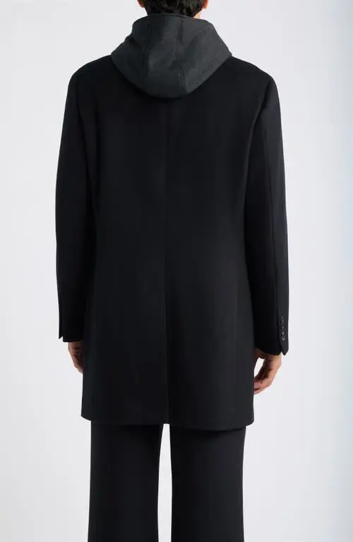 Cardinal Of Canada Titan Wool & Cashmere Overcoat With Removable Hooded Bib