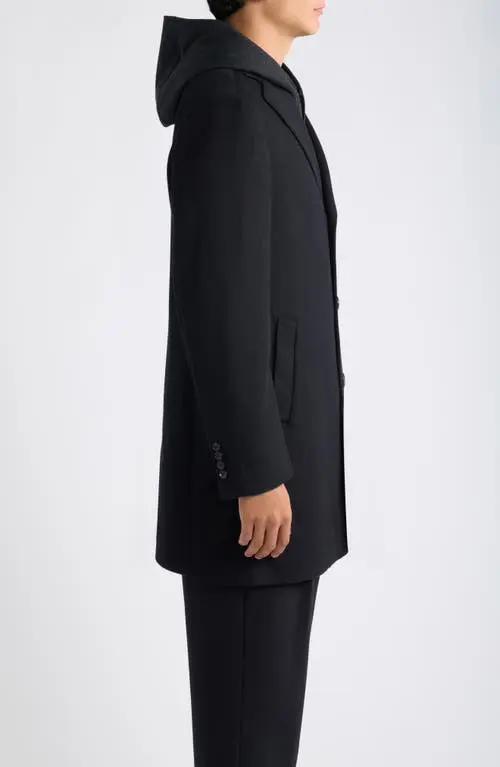 Cardinal Of Canada Titan Wool & Cashmere Overcoat With Removable Hooded Bib