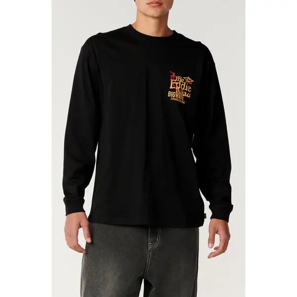 Rip Curl Eddie Would Go Poster Art Long Sleeve Cotton Graphic T-shirt