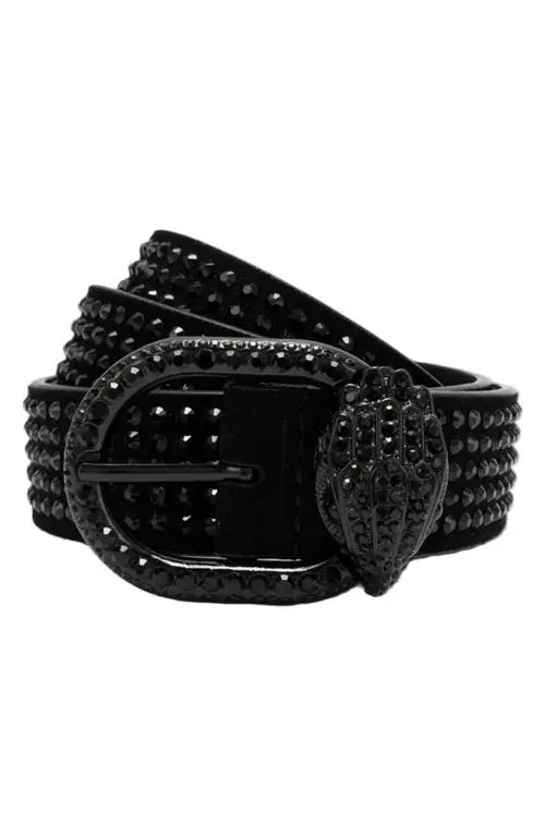 Kurt Geiger Mayfair Crystal Eagle Suede Belt