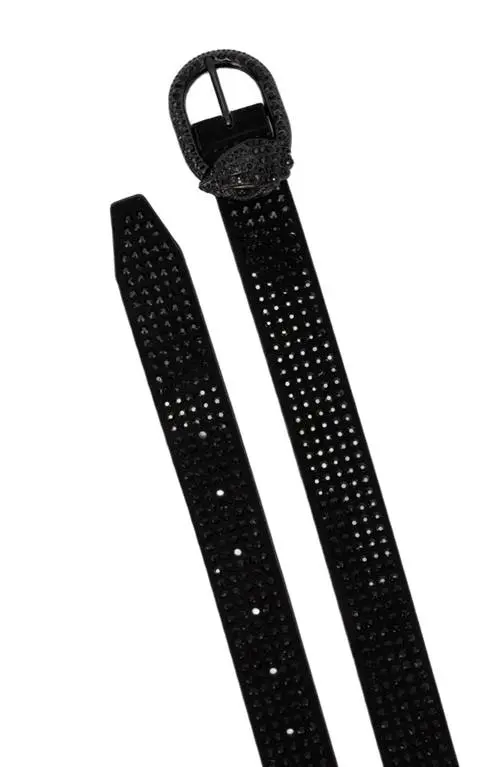 Kurt Geiger Mayfair Crystal Eagle Suede Belt