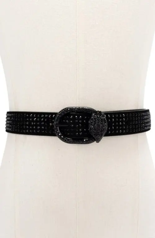 Kurt Geiger Mayfair Crystal Eagle Suede Belt