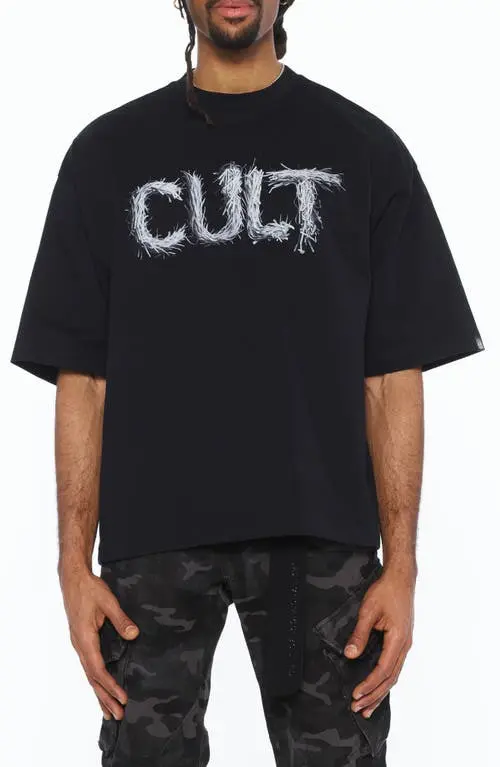 CULT OF INDIVIDUALITY Cult Graphic Oversized T-shirt - Black
