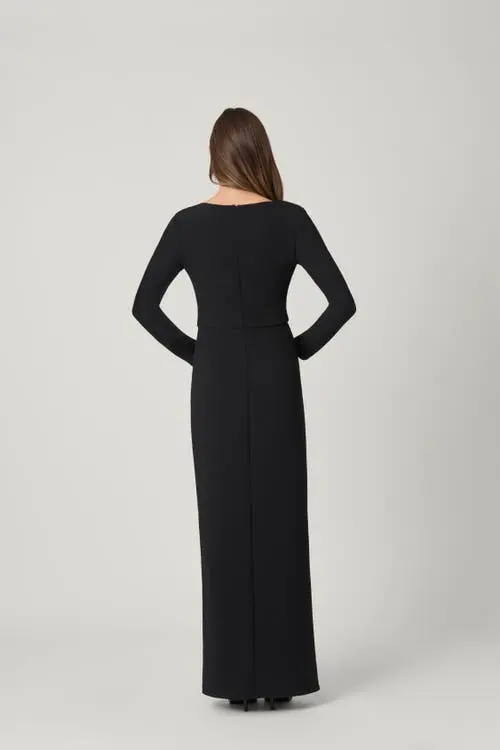 Shoshanna Embellished Stretch Crepe Midnight Macrae Dress