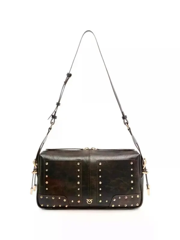 Pinko Studded Leather Shoulder Bag
