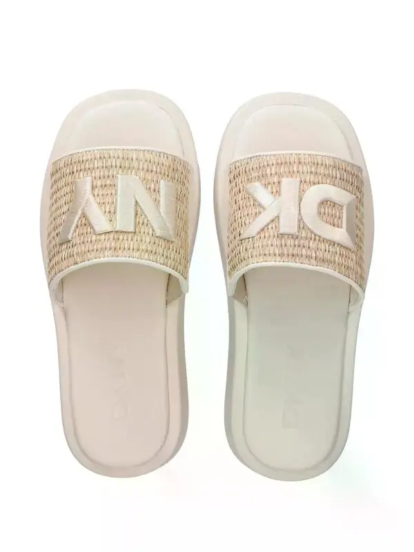 Dkny Logo-patch Woven Slides