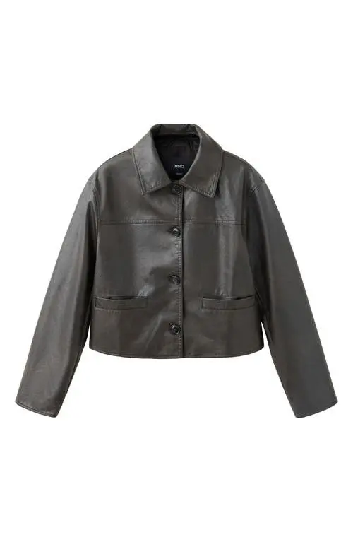 Mango Faux Leather Jacket