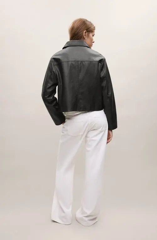 Mango Faux Leather Jacket