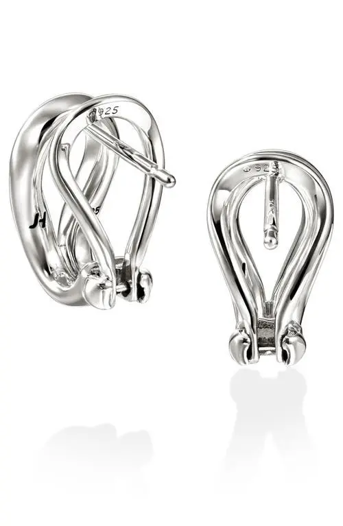 John Hardy Surf Sterling Hoop Earrings
