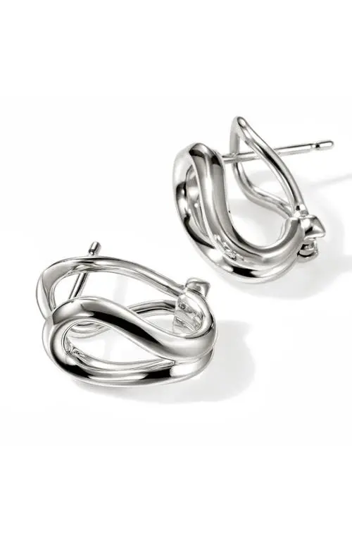 John Hardy Surf Sterling Hoop Earrings