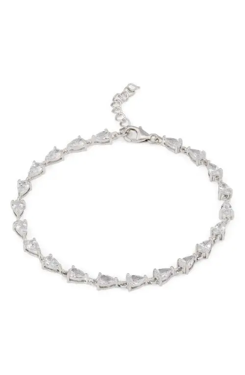 SAVVY CIE JEWELS Sterling Silver Ombre Cubic Zirconia Bracelet - Silver/multi