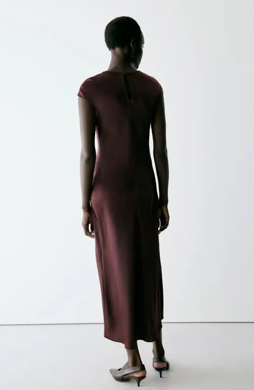 Mango Satin Midi Dress