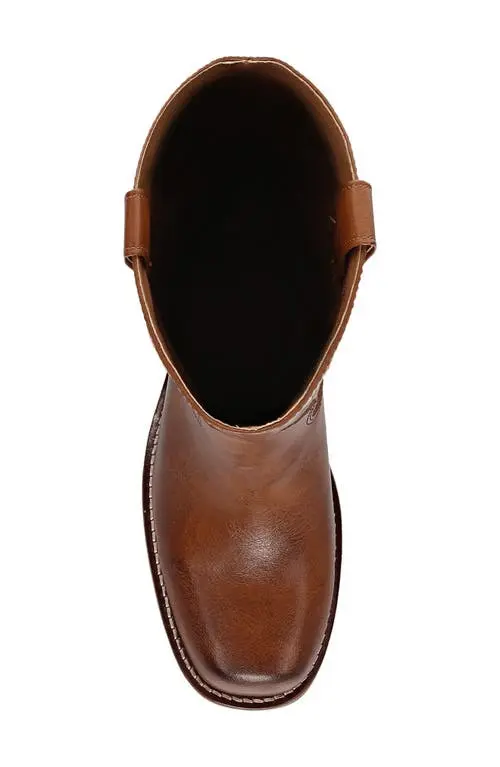 THE FRYE COMPANY Miranda Flower Faux Leather Western Boot - Saddle