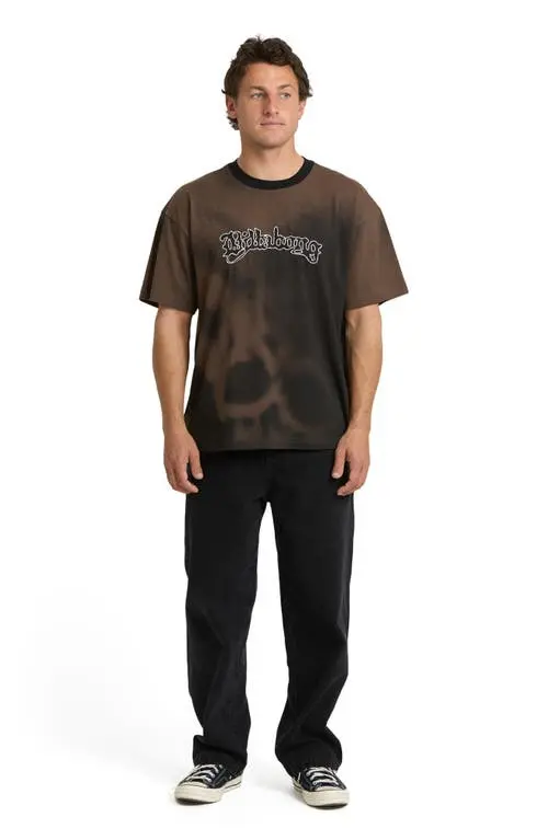 BILLABONG Immortal Skull Oversize Embroidered Ringer T-shirt