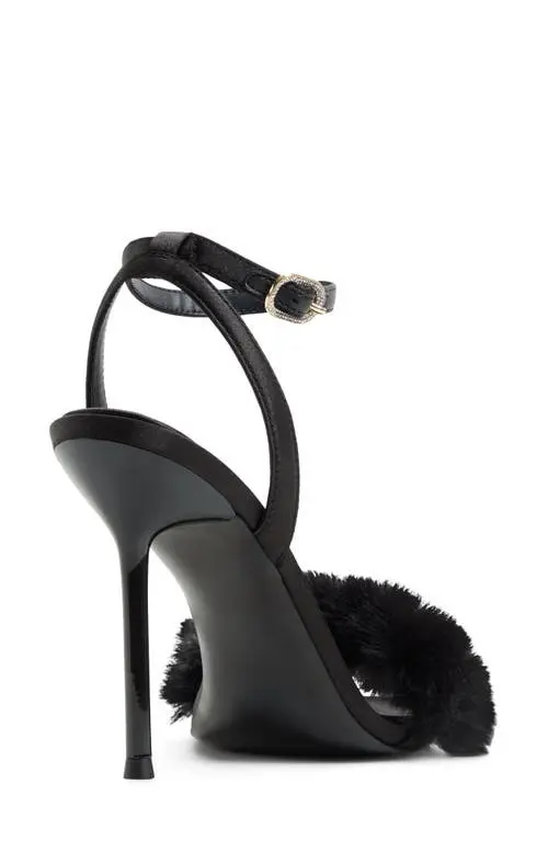 Aldo Marilou Faux Fur Sandal - Black