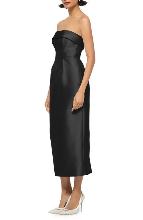 Alfred Sung Ashton Strapless Satin Twill Gown