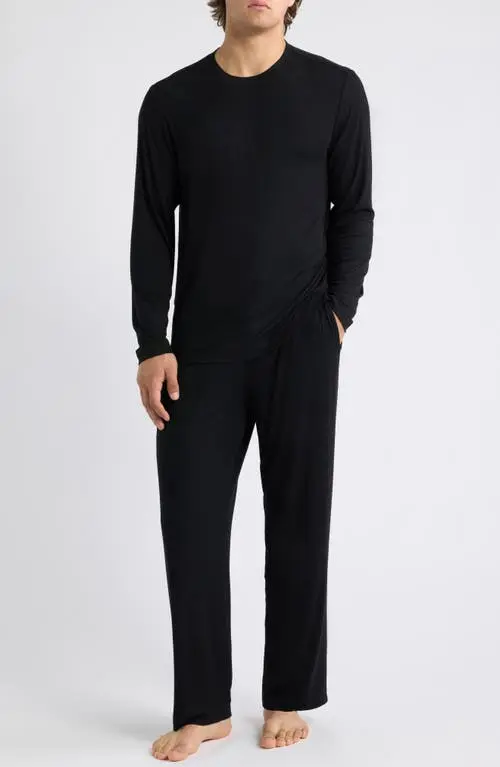 Nordstrom Moonlight Rib Pajamas - Black