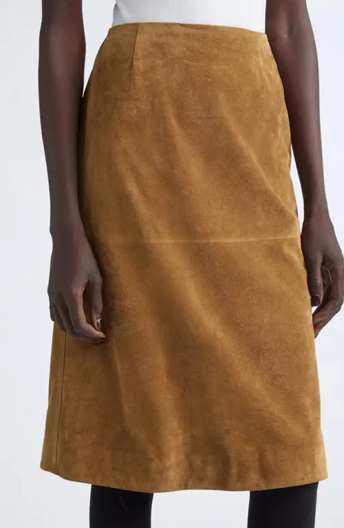 JIL SANDER A-line Suede Skirt