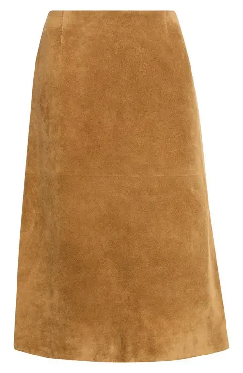 JIL SANDER A-line Suede Skirt