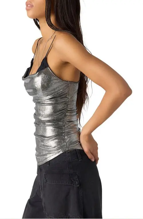 Free People Midnight Luster Cowl Neck Cami