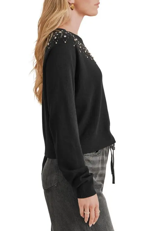 Splendid Fletcher Embellished Sweater - Black