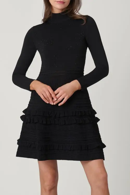 Shoshanna Crystal Embellished Knit Joie Dress