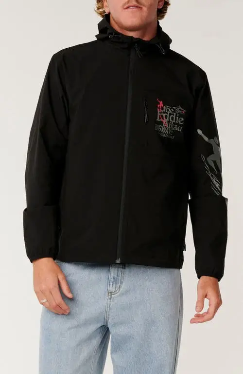 Rip Curl Eddie Would Go Spray Hooded Jacket - Black