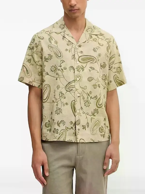 BENETTON Paisley-print Short-sleeve Shirt