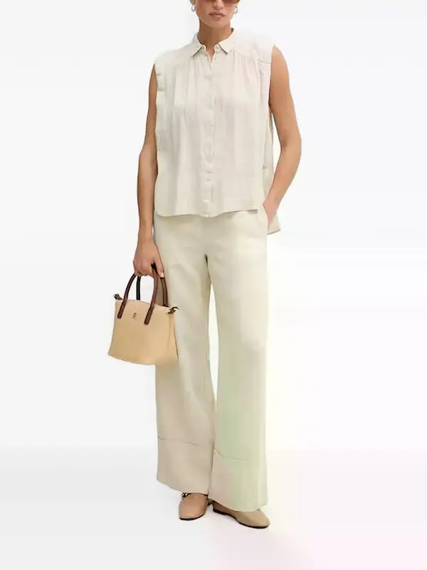 BENETTON Sleeveless Gathered-yoke Shirt