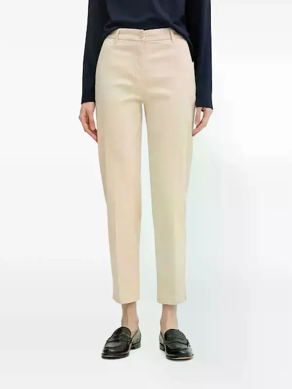 BENETTON Belt-loops Cropped Trousers