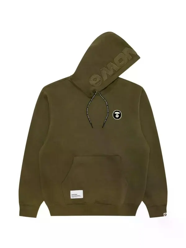 AAPE BY *A BATHING APE Moonface Logo-patch Hoodie - Black