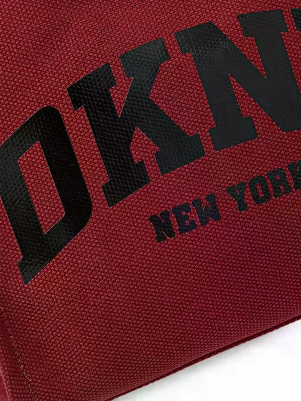 Dkny Small Hadlee Logo-print Canvas Tote Bag - Red