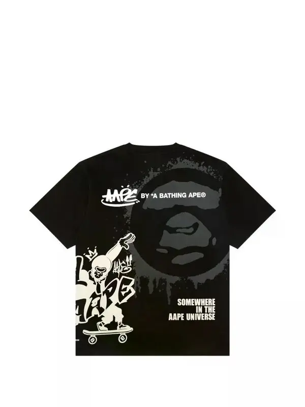 AAPE BY *A BATHING APE Moonface Graphic-print T-shirt