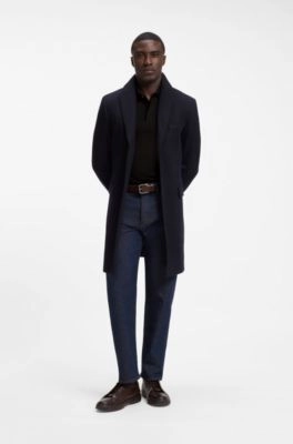 BOSS Regular-fit Polo Shirt In Cotton And Wool