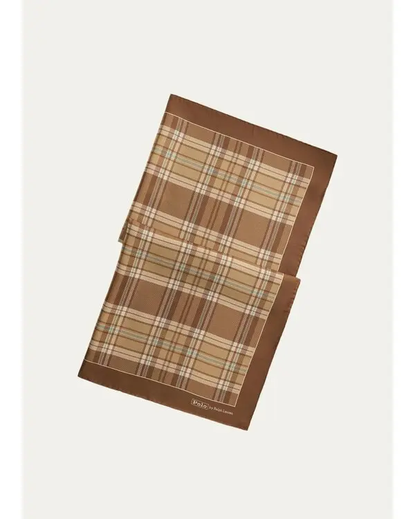 Polo Ralph Lauren Plaid Wool Pocket Square