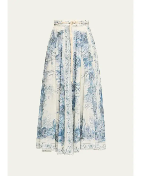 Zimmermann Wanderlust A-line Maxi Skirt