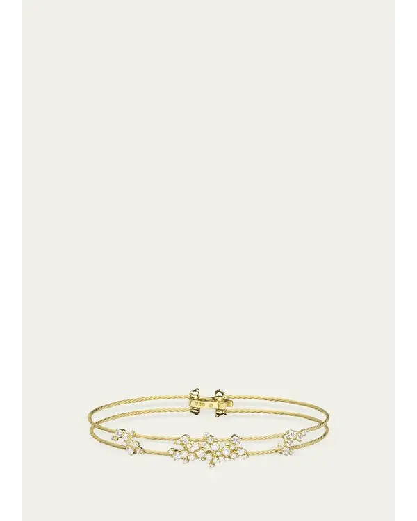 Paul Morelli 18k Yellow Gold Double Confetti Unity Bracelet With Diamonds - Gld