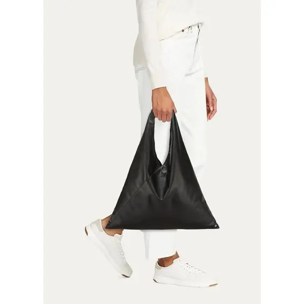 MAISON MARGIELA Classic Japanese Leather Shoulder Bag - Black
